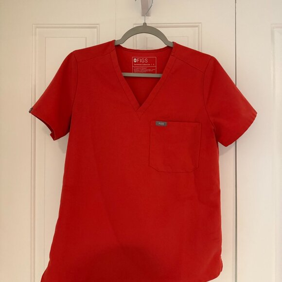 Figs | Tops | Figs Scrub Set Red Orange Clay Small Top Medium Bottom ...